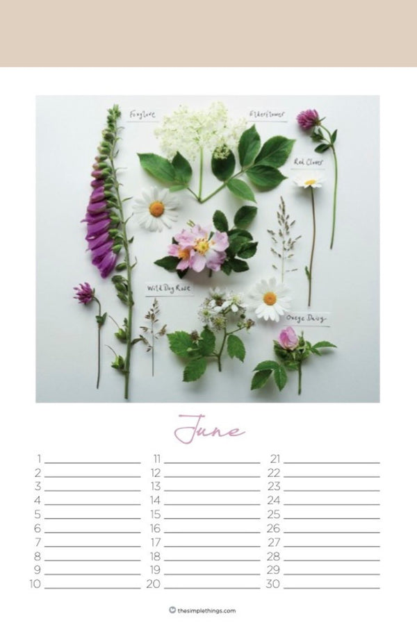 The Simple Things Nature Tables Calendar - Pics & Ink - Pics and Ink